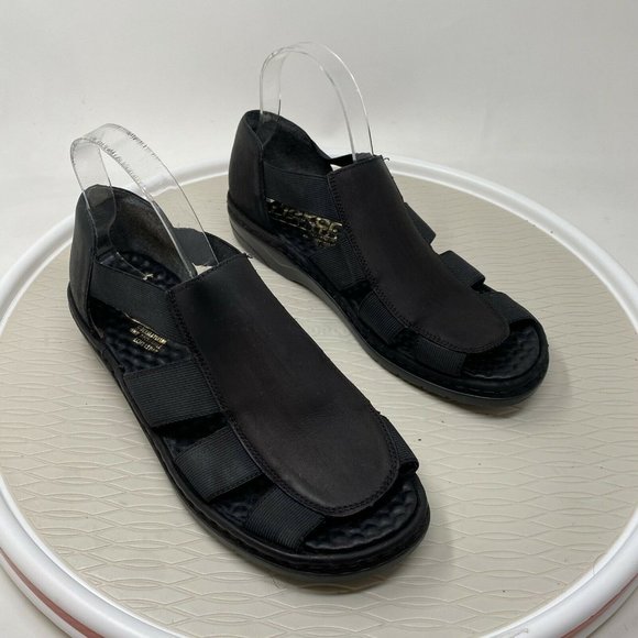 Rieker | Shoes | Rieker Antistress Sandals Black 4 1 Nubuck Leather ...